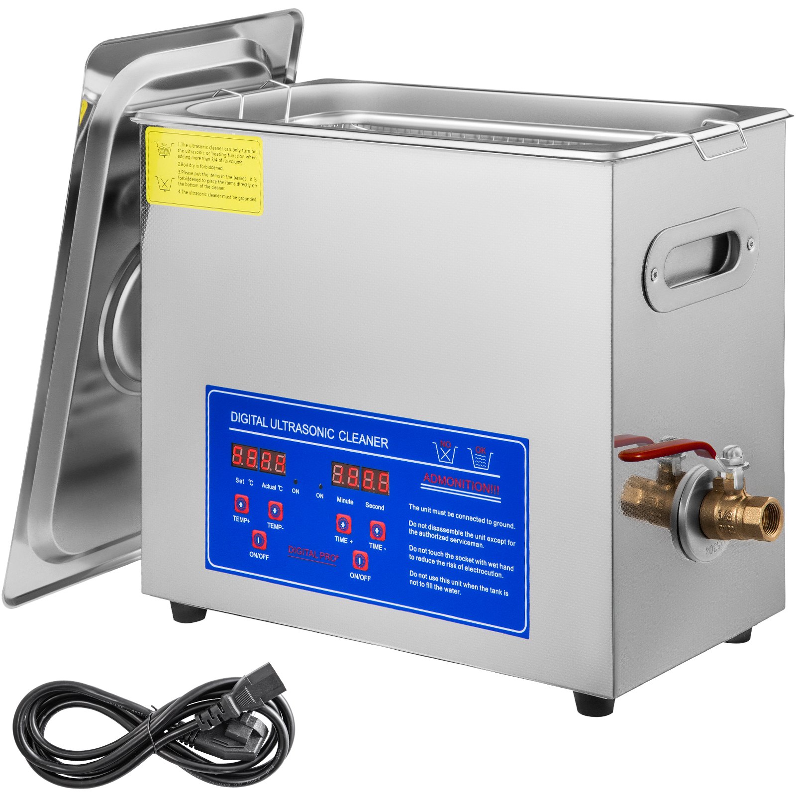 Ultrasonic Cleaner 6L Professional Ultrasonic Cleaner 40kHz with ...
